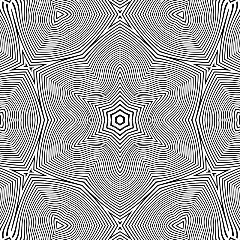 Optical Art Abstract Star Seamless Deco Pattern Stock Vector ...