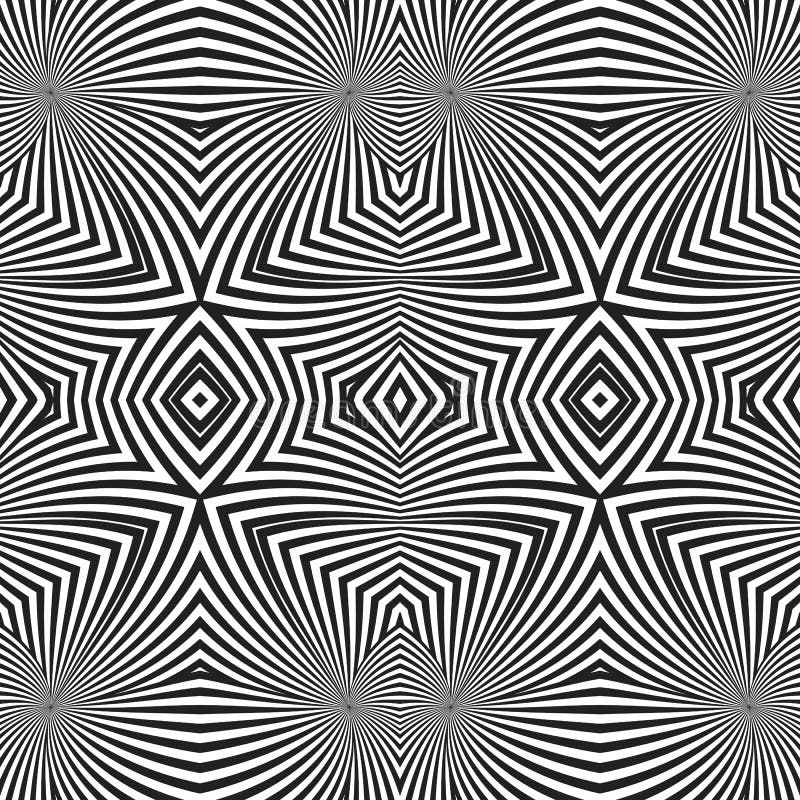 Optical Art Abstract Striped Seamless Deco Pattern Stock Vector ...