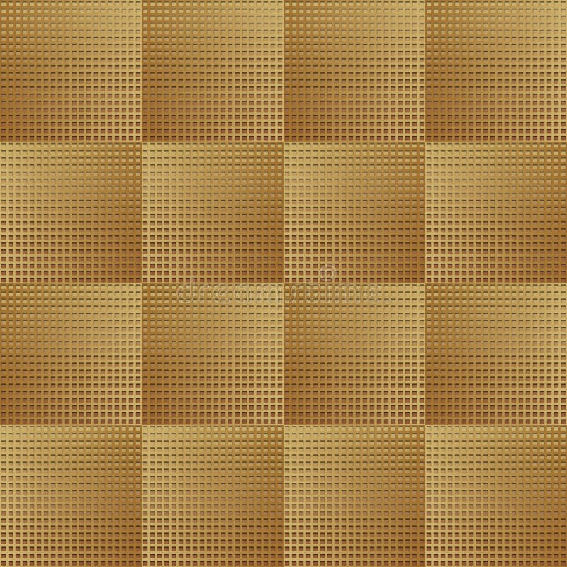 Golden Grid in Antique Design. Symmetric Vintage Golden Patterns on ...