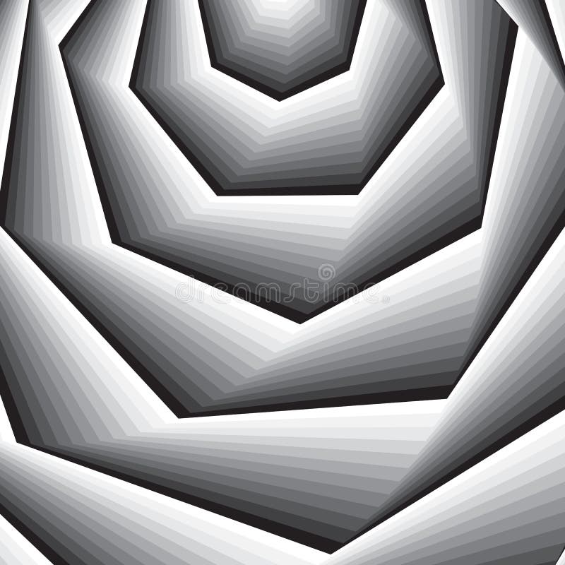 Optical Art Background. 3d Optical Illusion. Modern Tunnel Geometric ...