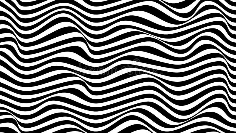 Optical Art. Black and White Pattern Stock Illustration - Illustration ...