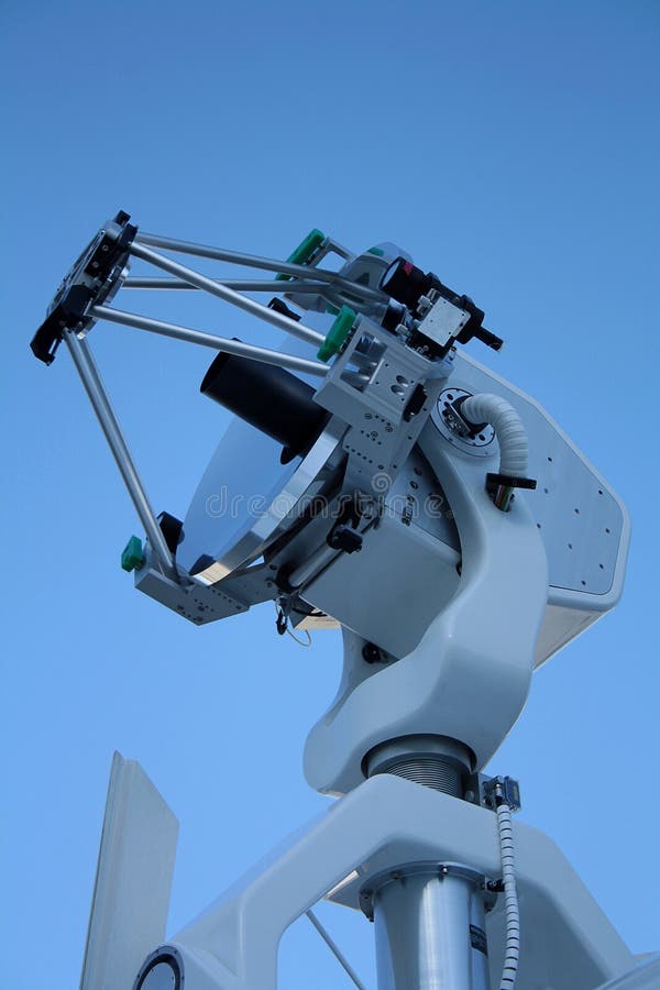 Optical Astronomical Telescope on Blue Sky Stock Photo - Image of ...