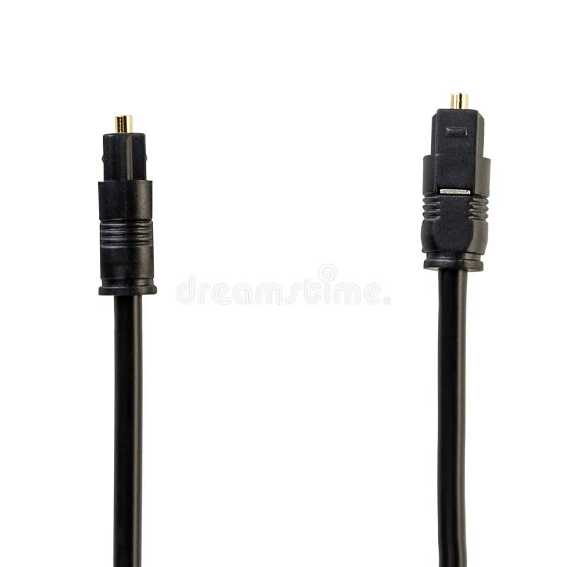 Optical Audio Cable with a Round Connector Stock Image - Image of cable ...