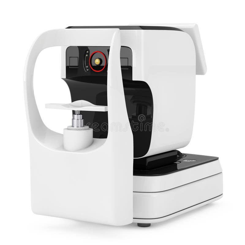 Optical Auto Refractometer Eye Test Machine. 3d Rendering Stock ...