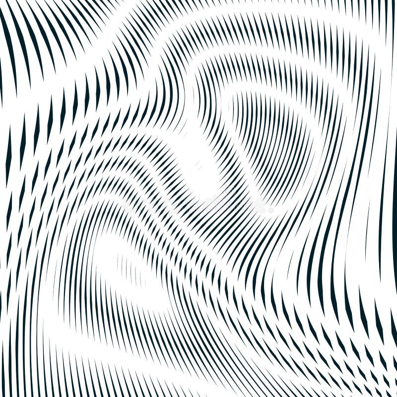 Optical Background with Monochrome Geometric Lines. Moire Pattern Stock ...