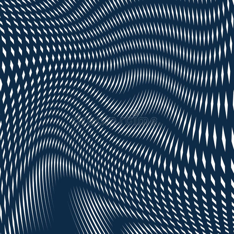 Abstract Vector Wave Background Made with Linear Moire, Op Art Effect ...