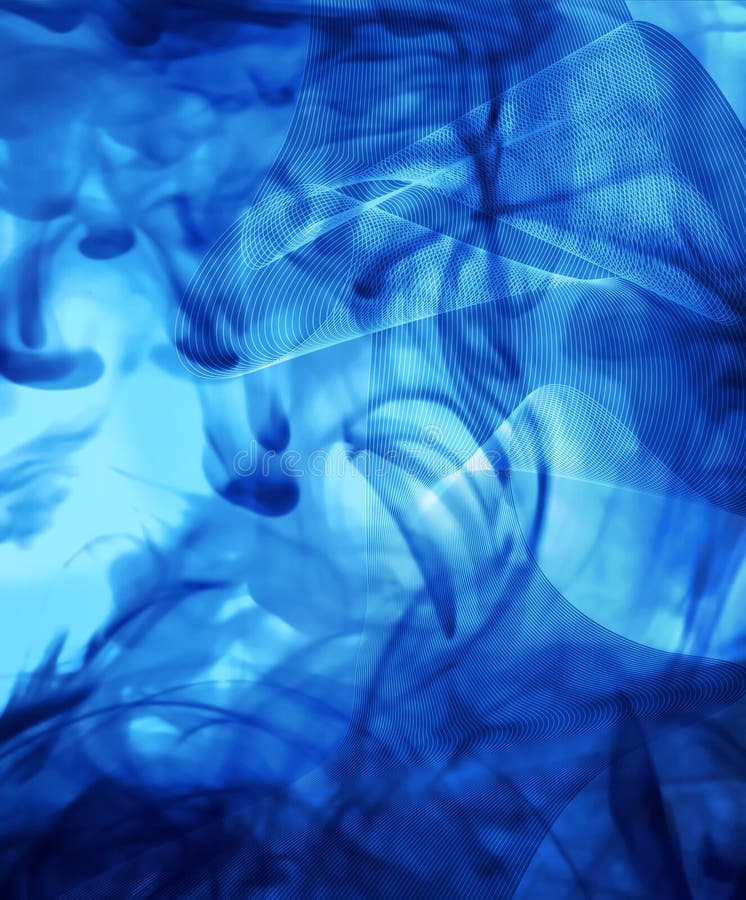 Optical blue wave stock illustration. Illustration of computer - 565962