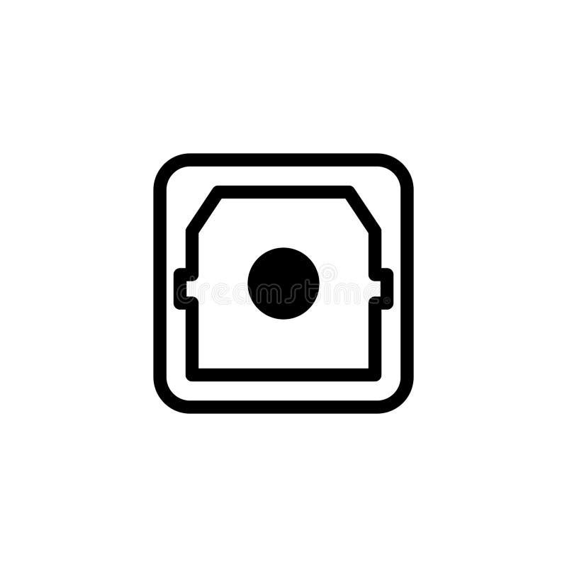 Optical cable audio icon stock vector. Illustration of charger - 106377913