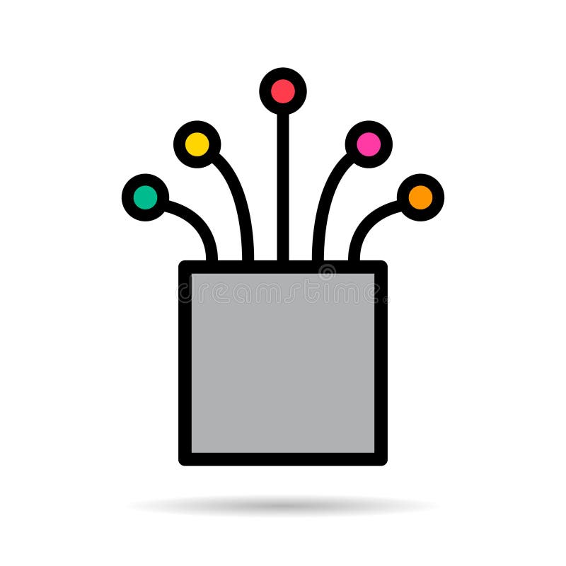 Optical Cable Shadow Icon, Technology Information Wire Web Network ...