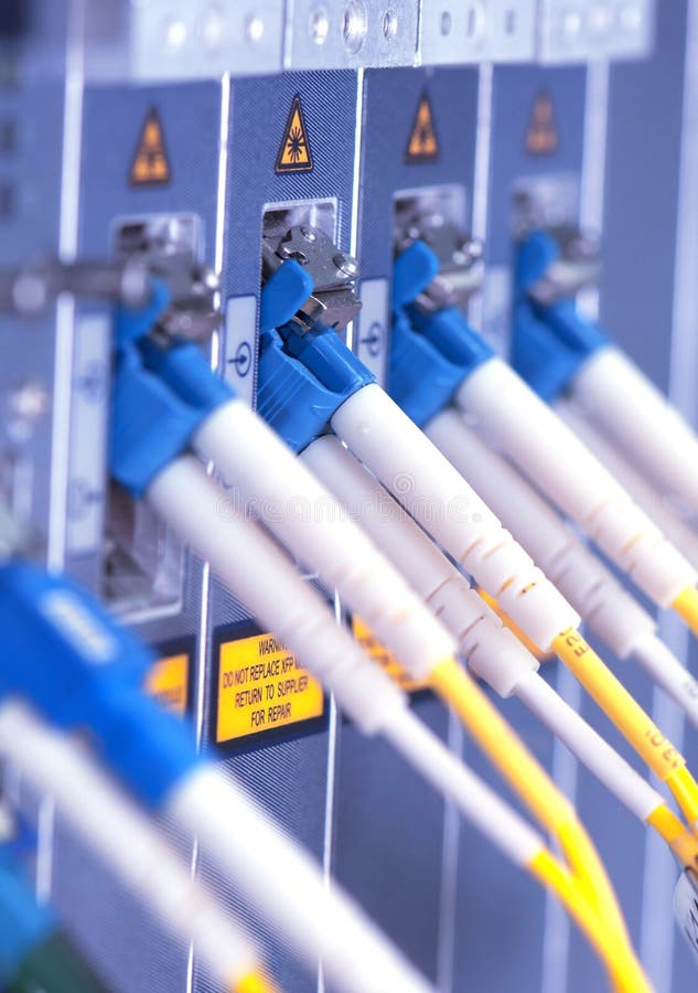 Fiber optic cable install stock photo. Image of internet - 66684156