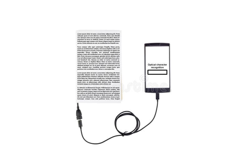 Optical Character Recognition Concept Stock Illustration - Illustration ...