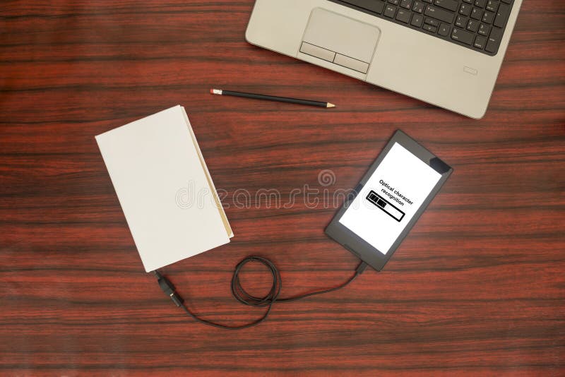 Optical Character Recognition Flat Lay Stock Image - Image of pencil ...