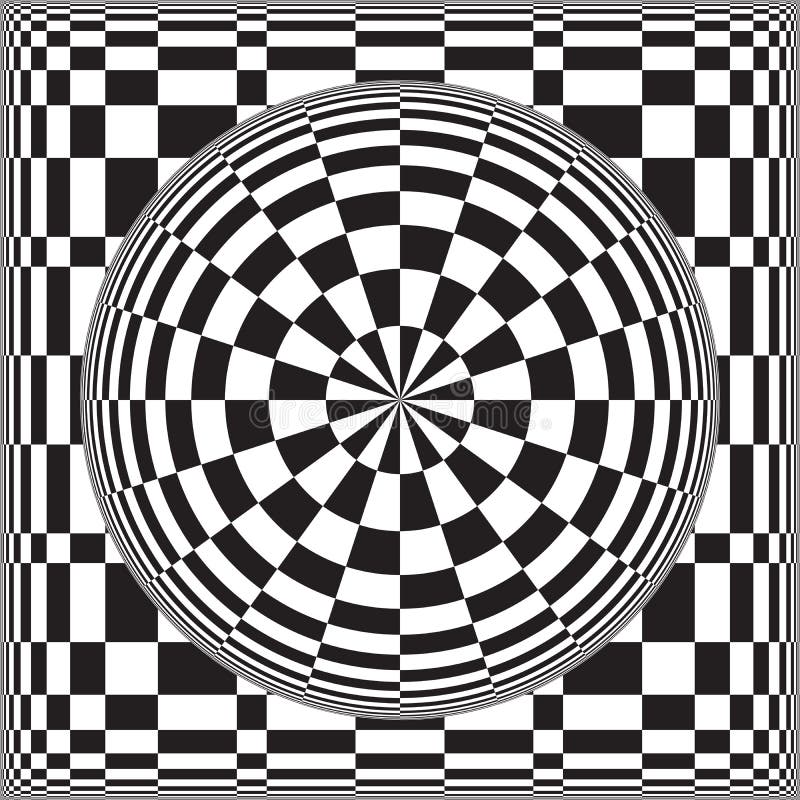 Optical Circle Grid stock vector. Illustration of checkered - 252203137