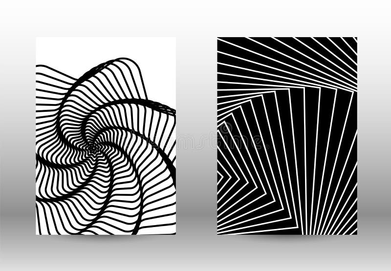 Set of Abstract Patterns with Distorted Lines. Stock Vector ...