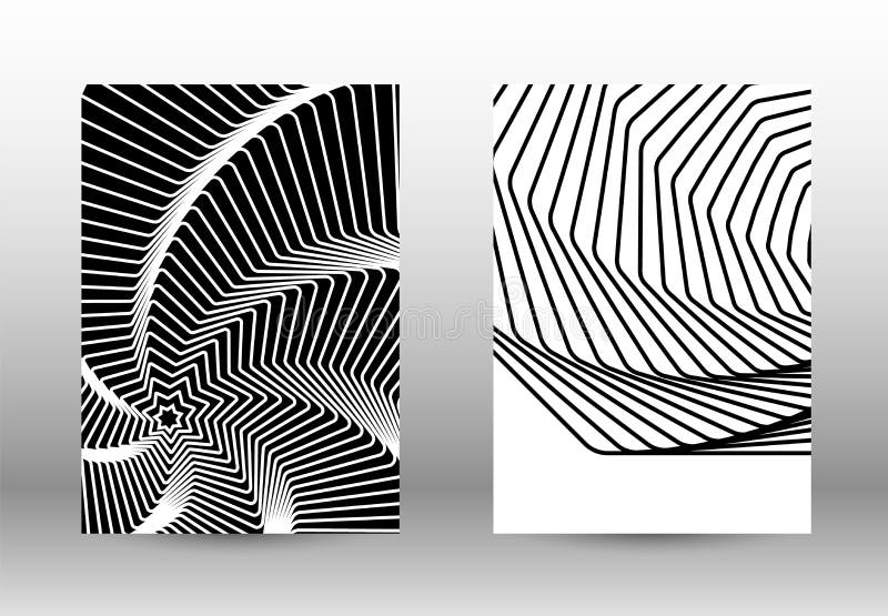 Set of Abstract Patterns with Distorted Lines. Stock Vector ...