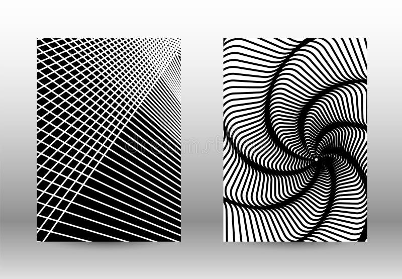 Set of Abstract Patterns with Distorted Lines. Stock Vector ...