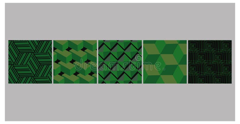 Optical 3D Cube Patterns Modern Business and Packaging Seamless Pattern ...