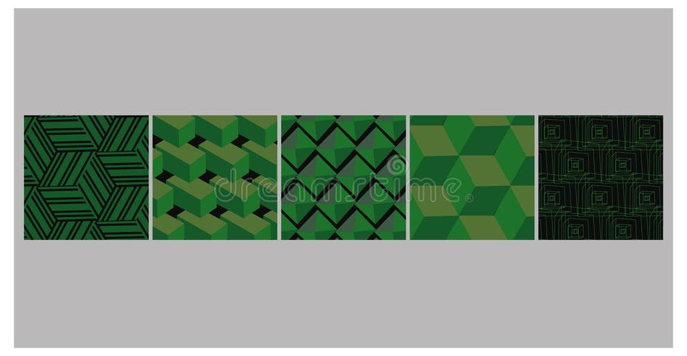 Optical 3D Cube Patterns Modern Business and Packaging Seamless Pattern ...