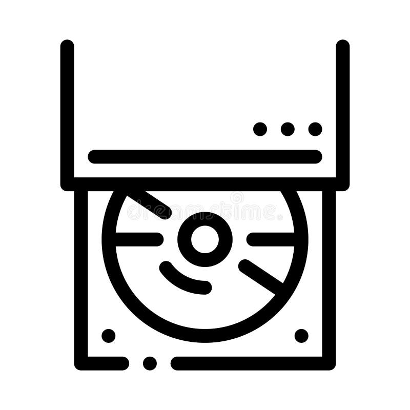Optical Disc Drive Black Icon Vector Illustration Stock Illustration ...