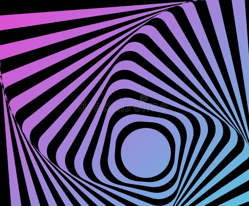 Optical distorted illusion stock vector. Illustration of hypnotic ...