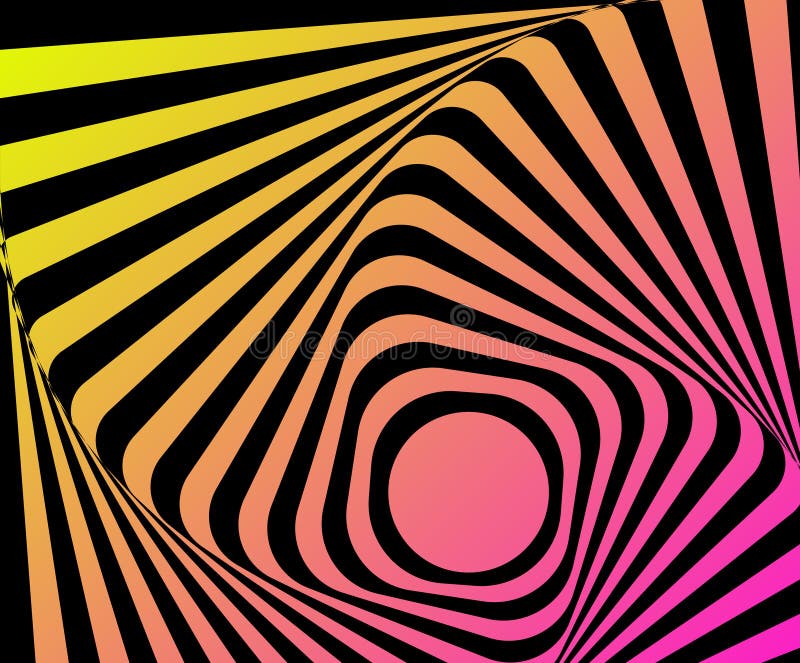 Optical distorted illusion stock vector. Illustration of graphic ...