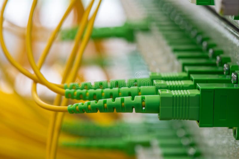 Optical Distribution Frame with Fiber Patch Cord Stock Image - Image of ...