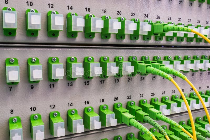 Passive Optical Network Distribution Panel Stock Image - Image of ...