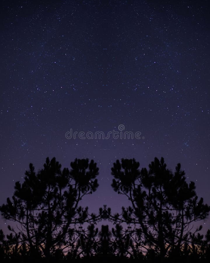 Optical Effect with Night Sky Stars Stock Photo - Image of midnight ...