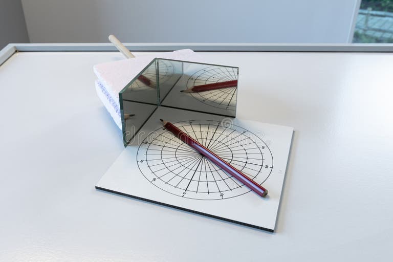 Optical Experiment with Mirrors in Physics Class Stock Photo - Image of ...