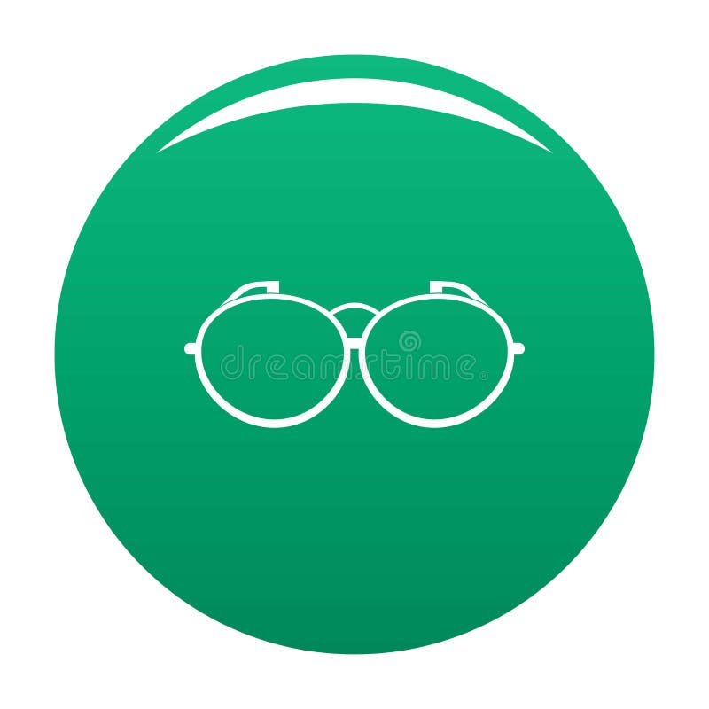 Optical Eyeglasses Icon Vector Green Stock Vector - Illustration of ...