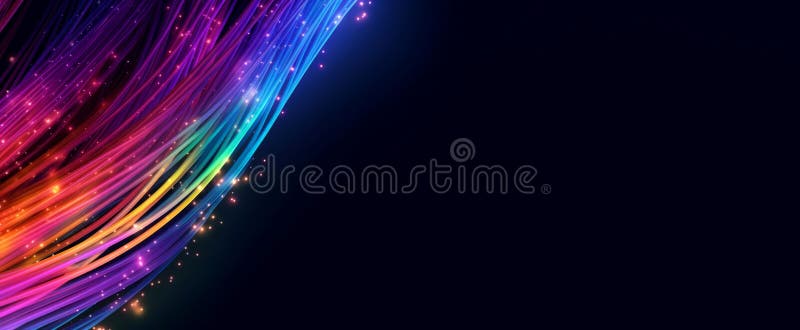Optical Fiber Banner. Generate Ai Stock Illustration - Illustration of ...