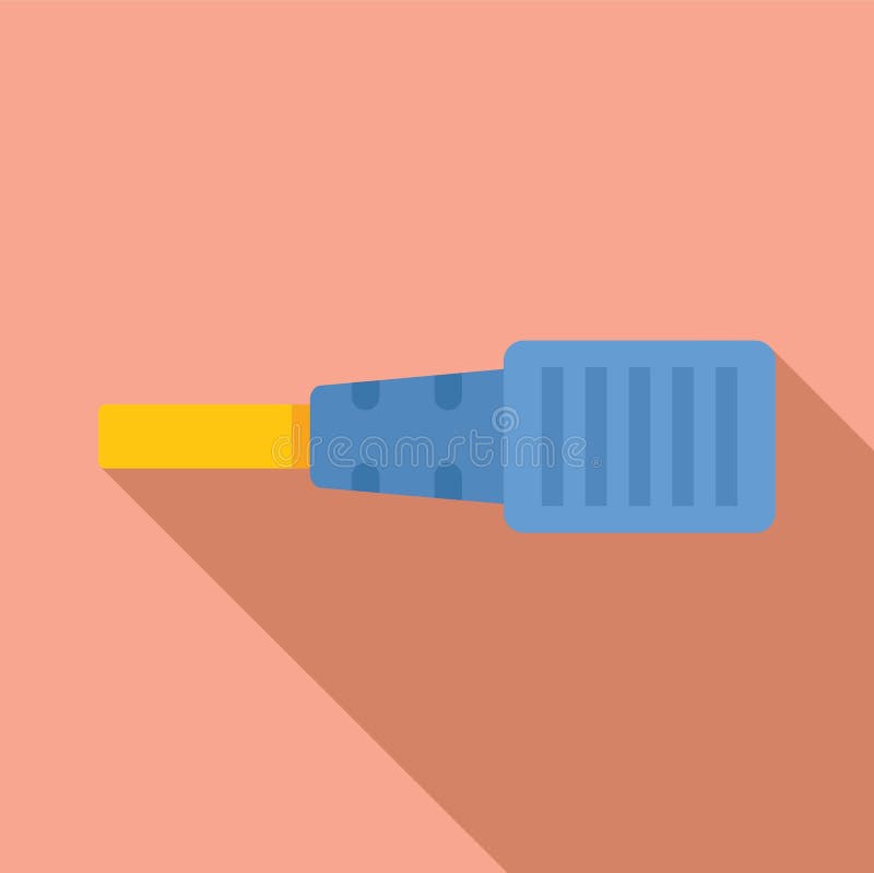 Optical Fiber Cable Connecting into Network Switch in Flat Design Stock ...