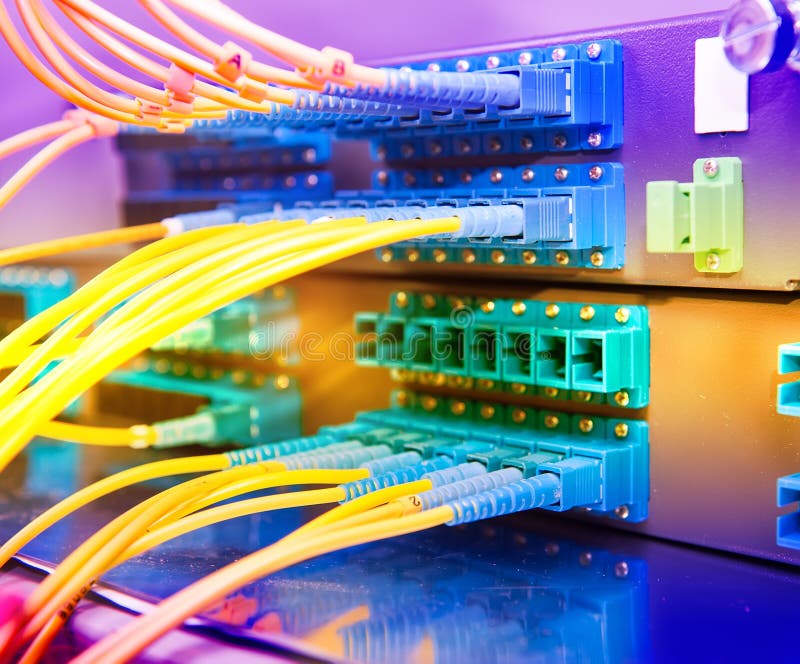 Optical Fiber Communication Stock Photo - Image of modem, commercial ...