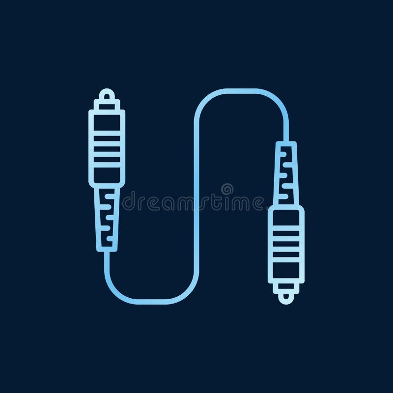 Optical Fiber Cable Vector Linear Colorful Illustration Stock Vector ...