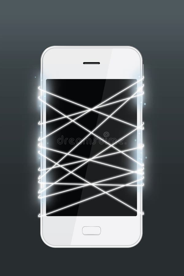 Light from Smartphone Screen Illuminates Woman Face in Dark Bedroom ...