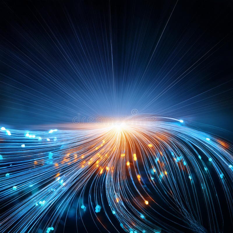 Optical Fiber for Fast Internet Connection, AI Generated Stock ...