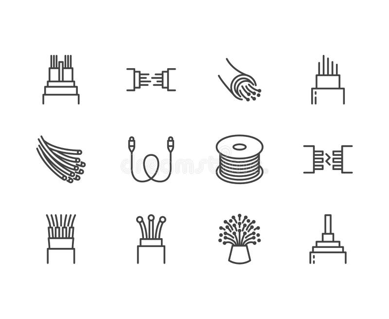 Fiber wire stock illustration. Illustration of modern - 5215974