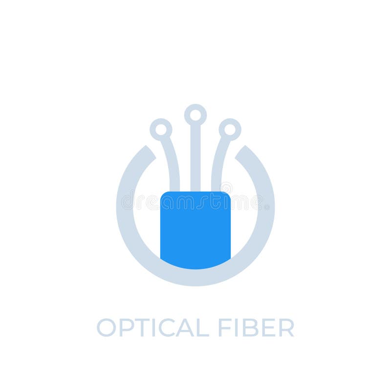 Optical Fiber Icon, Logo, Vector Stock Vector - Illustration of optical ...