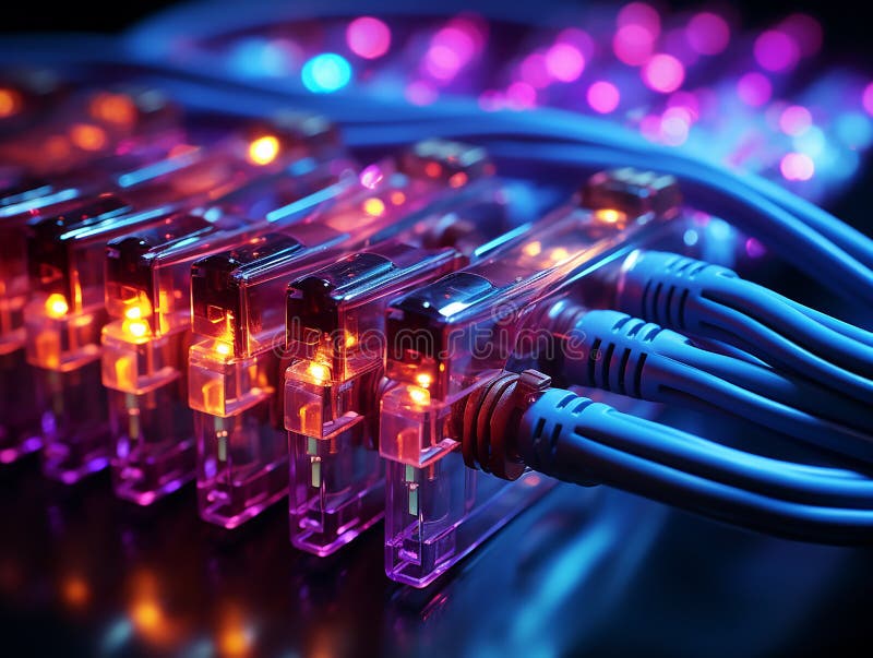 Fiber Technology Background Stock Illustration - Illustration of ...