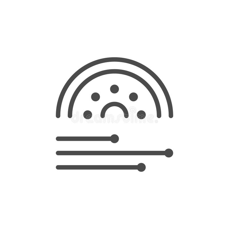 Optical Port Line Outline Icon Stock Vector - Illustration of fiber ...