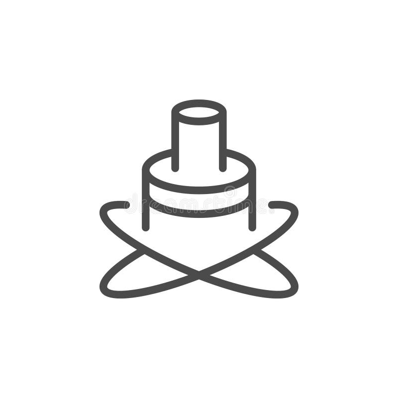 Optical Fiber Line Outline Icon Stock Vector - Illustration of link ...