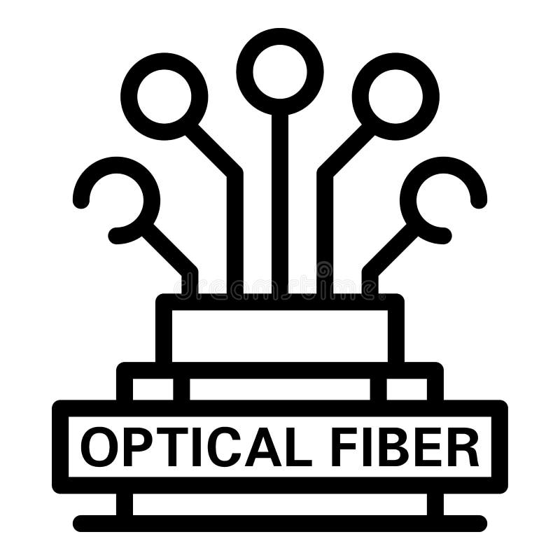 Optical Fiber Logo Symbol Design Illustration Stock Vector ...