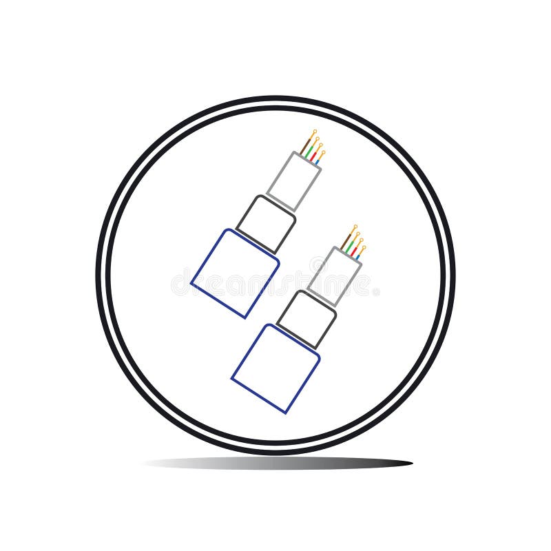 Optical fiber stock vector. Illustration of fiber, plug - 176198830