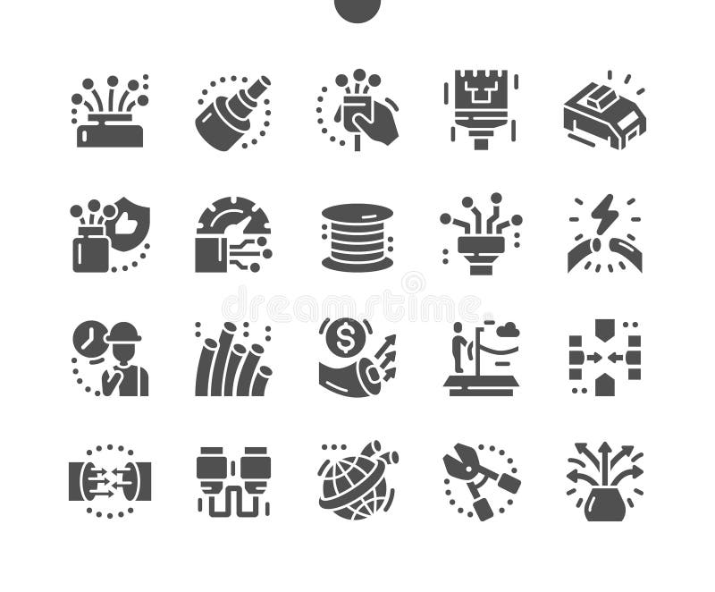 Optical Fiber. Service. Network and Technology Stock Vector ...