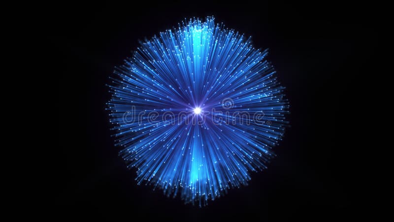 Optical Fiber Sheaf Abstract Motion Background. Glowing Bundle of Optic ...