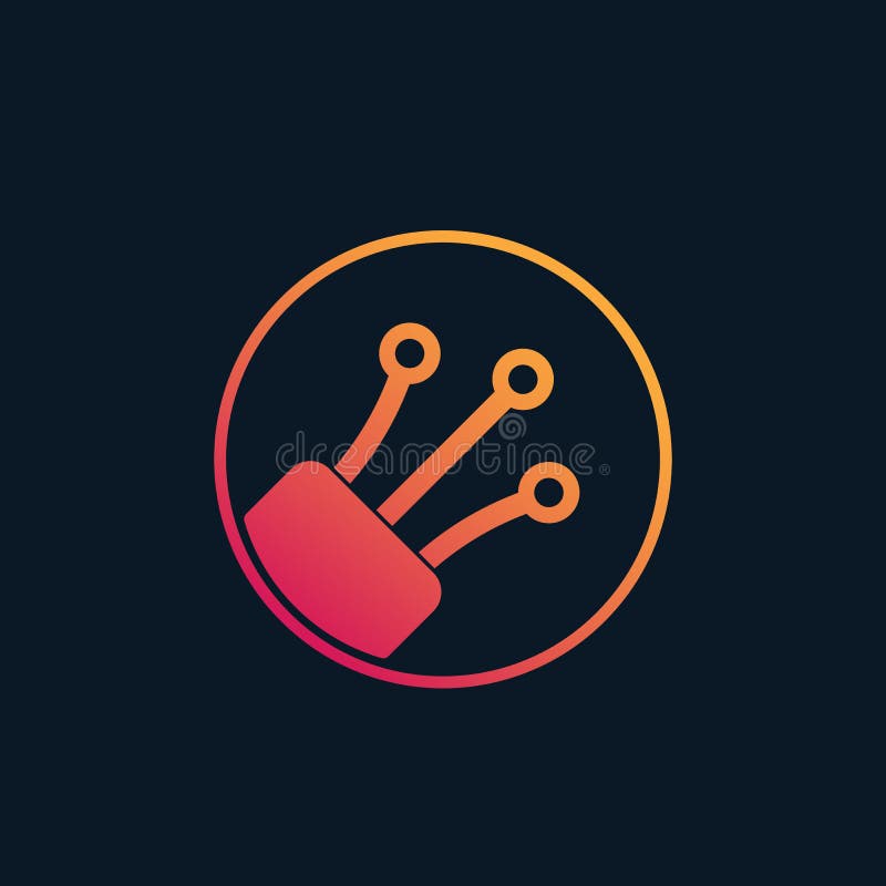 Optical Fiber Vector Logo Design Stock Vector - Illustration of ...