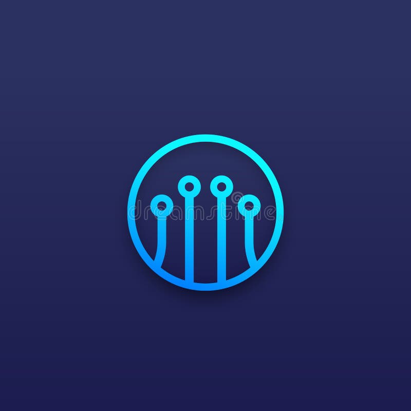 Optical Fiber Vector Logo Icon for Apps and Web Stock Vector ...