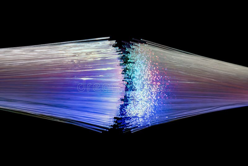 Optical fibers closeup stock photo. Image of macro, fast - 243600780
