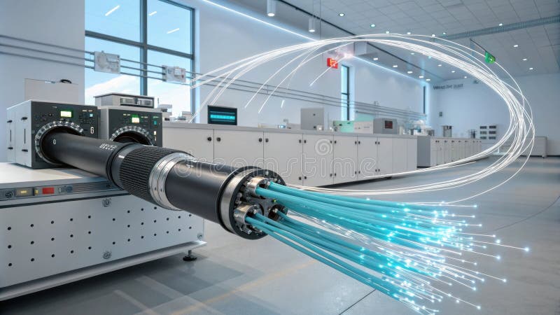 Optical Fibers Merging with Quantum Devices Showcasing Advanced ...