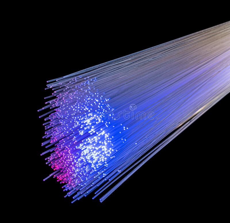 Optical fibers string stock photo. Image of science - 243599818